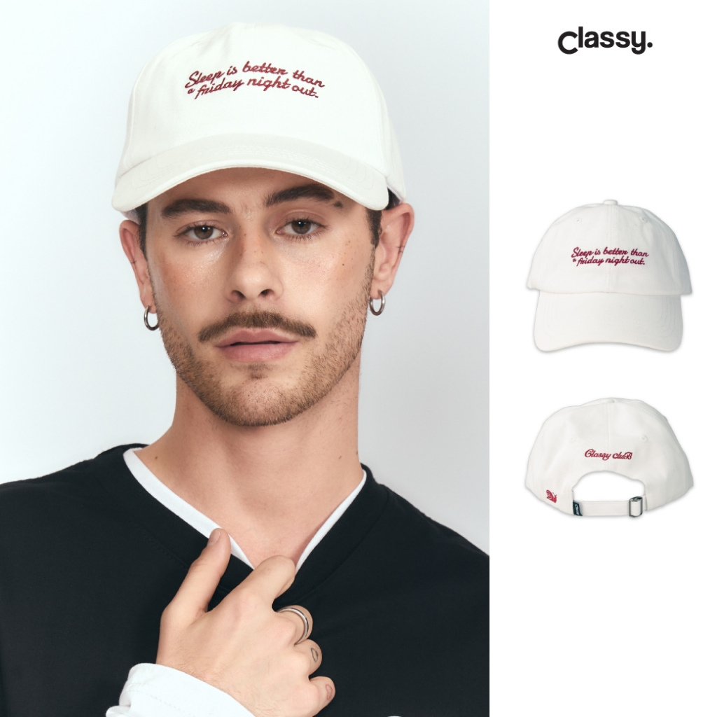 Classy - หมวกแก็ป ปักลาย รุ่น Friday night Cap | Shopee Thailand