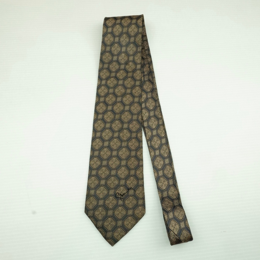 เนคไทแบรนด์เนม Necktie Givenchy Silk Black Brown Geometric Korea ...