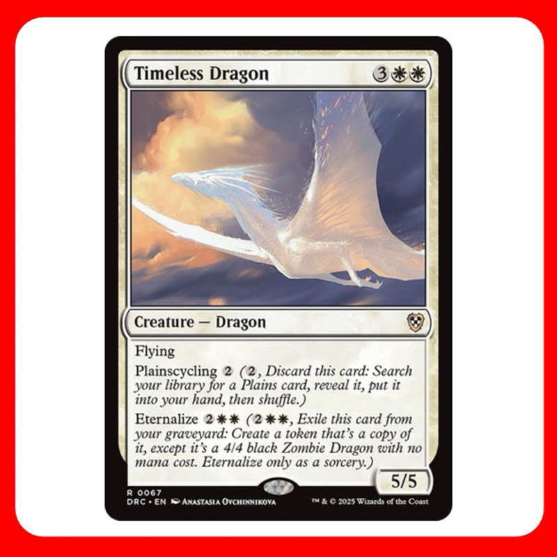 [MTG] Timeless Dragon [DRC] [WHITE] [RARE] [NORMAL] [ENG] (การ์ดเมจิค ...