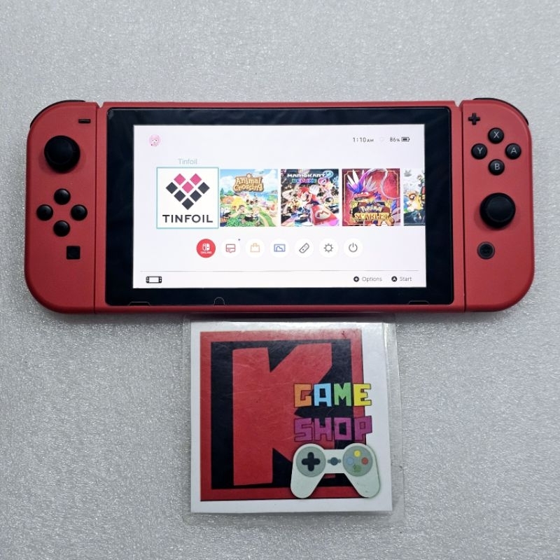 (แปลงติดชิป Atmosphere) Nintendo Switch v2 กล่องแดง Limited mario มือ ...