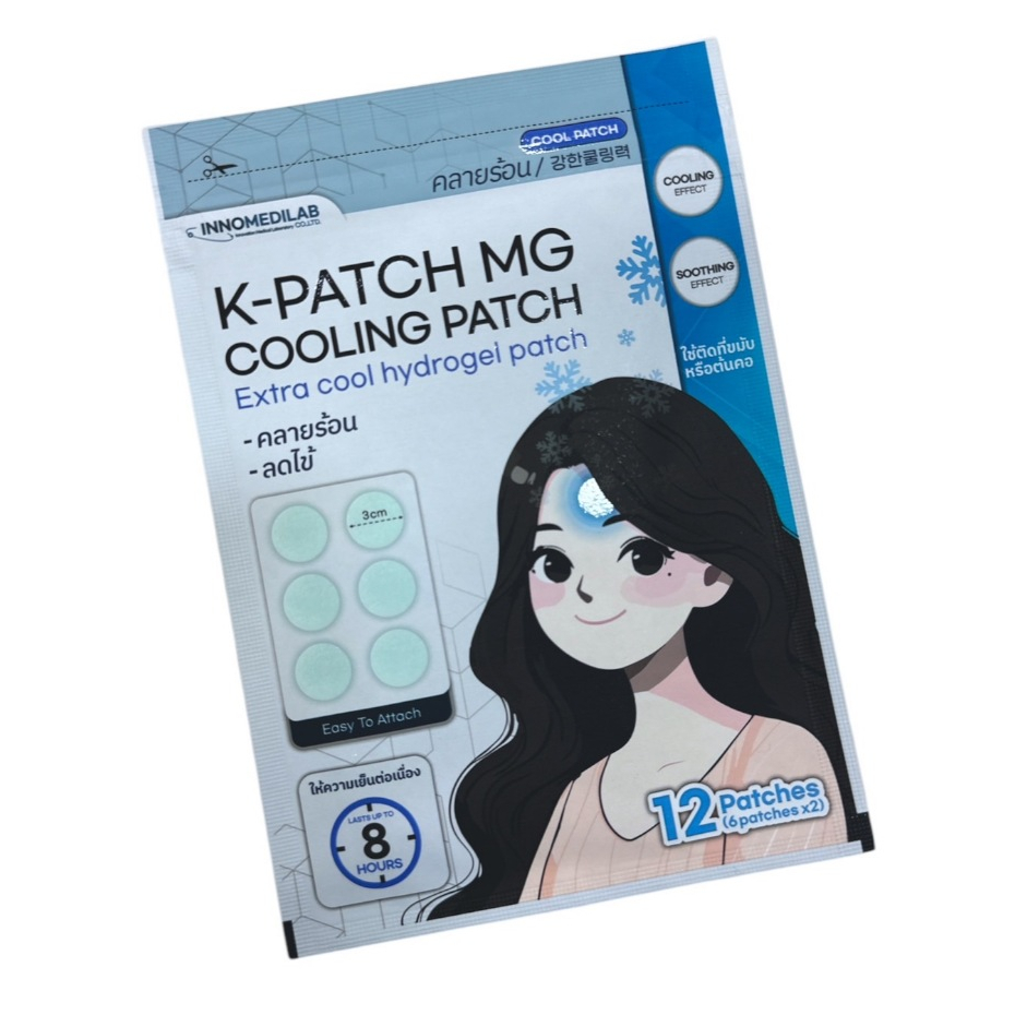 K-PATCH MG COOLING PATCH Extra cool hydrogel patch 12 ชิ้น คลายร้อน ลด ...