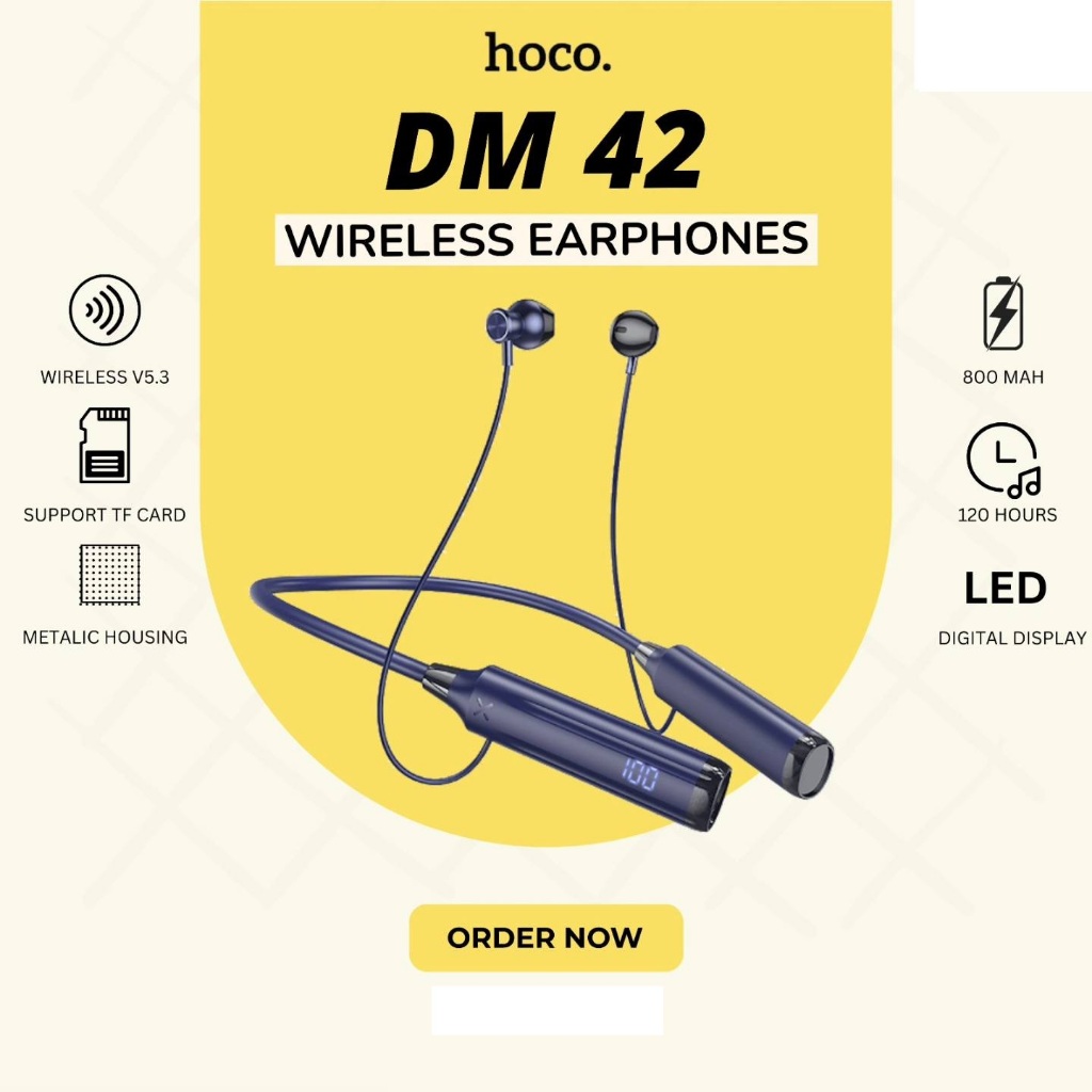 หูฟังบลูทูธ 5.3 Hoco DM42 ไร้สาย มีไมค์ Bluetooth 5.3 Wireless ...