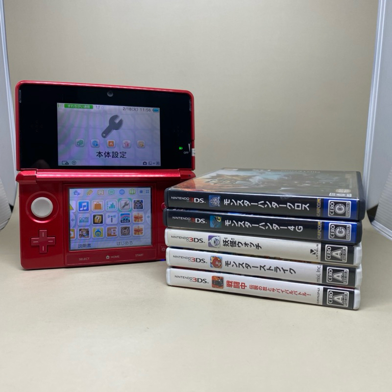 Nintendo 3DS Red Original Japan | SD Card 4Gb | นินเทนโด ทรีดีเอส เล่น ...