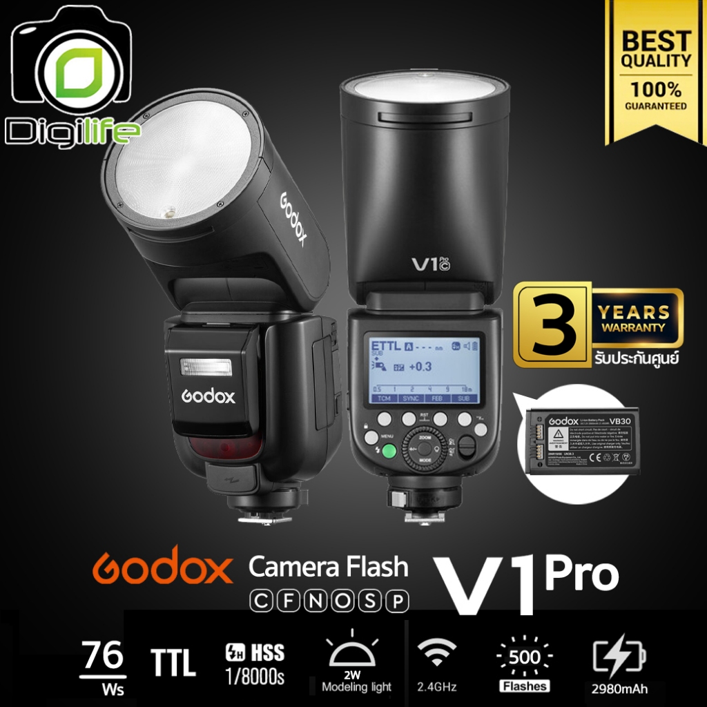 Godox Flash V1Pro TTL HSS 2980mAh - รับประกันศูนย์ Godox Thailand 3ปี | Shopee Thailand
