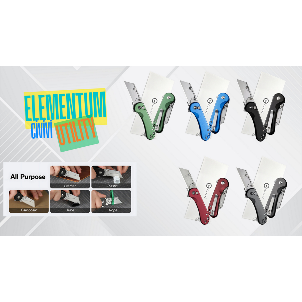 CIVIVI Elementum Utility คัทเตอร์ระบบมีดEDC ระบบดีกว่าคัทเตอร์ทั่วไป ...