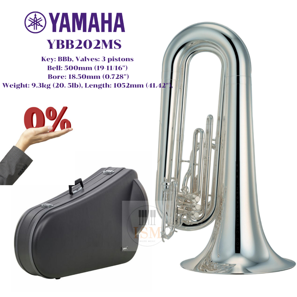Yamaha YBB202MS BBb Marching Tuba มาร์ชชิงทูบา เครื่องดนตรี | Shopee ...