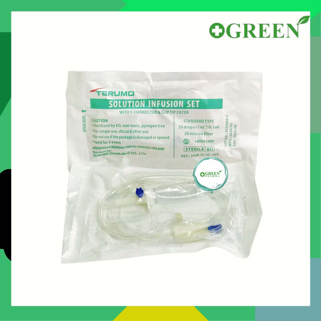 Terumo Infusion Set 20 drops สายให้น้ำเกลือผู้ใหญ่ ยี่ห้อ เทอรูโม #4947 ...