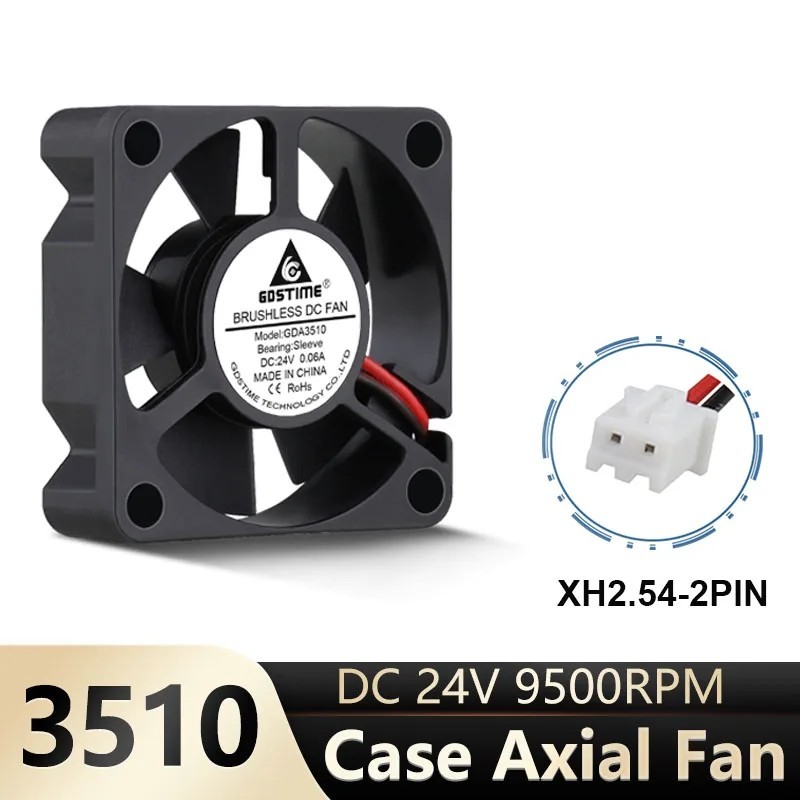 GDSTIME 3510 3D Printer Fan 24v Axial Fan Ball Bearing 35mm x 35mm x ...