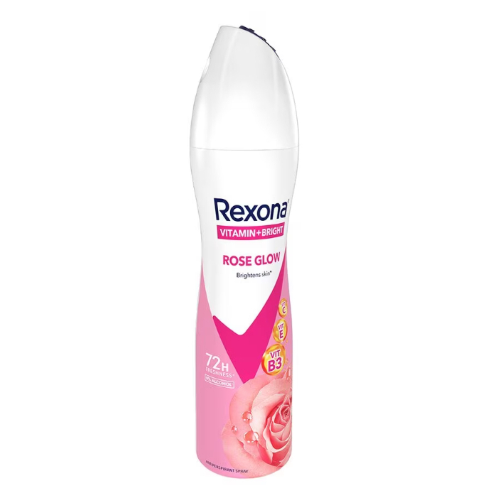 Rexona Vitamin+Bright Rose Glow Antiperspirant Spray 135 ml. | Shopee ...