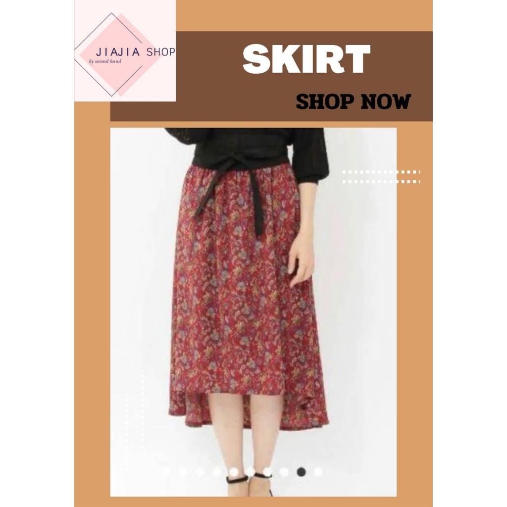 กระโปรงลาย Paisley 🌿 chocol raffine robe🌿 (มือสองงานคัด สภาพใหม่ ...