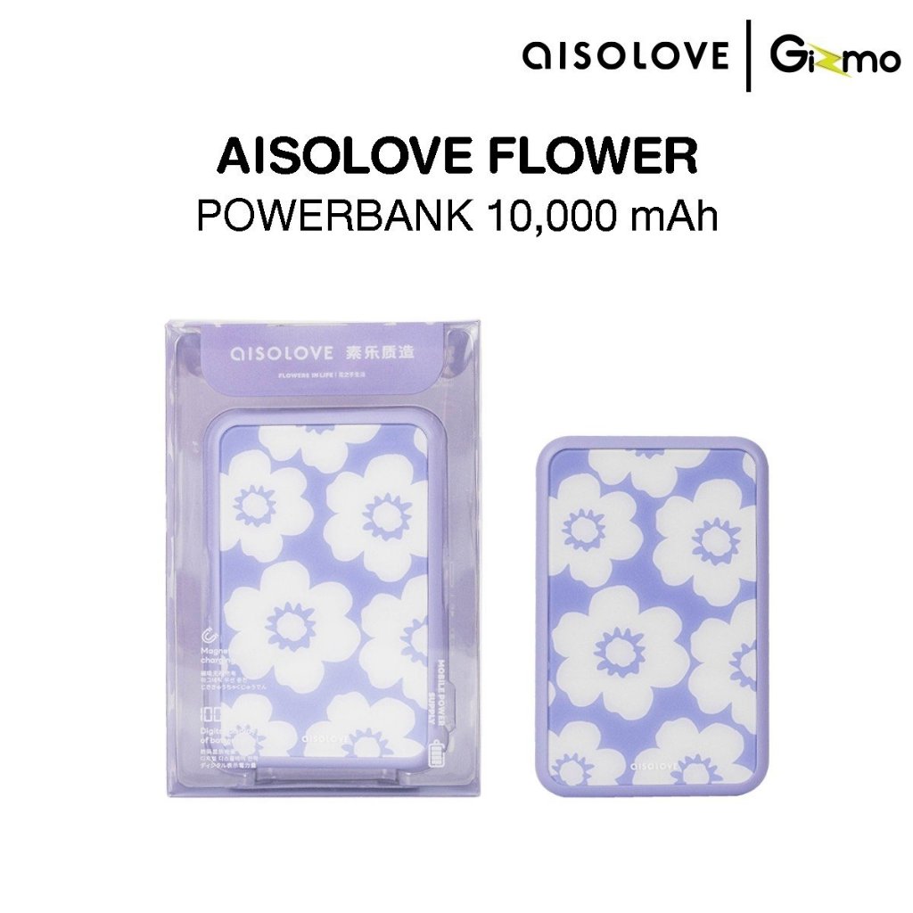 AISOLOVE Power Bank Flower แบตเตอรี่ สำรอง พกพา ขนาด 10,000 mAh ...