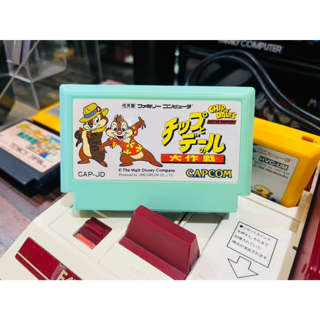 ตลับแท้ Famicom : Chip and Dale ตัลบหายากสีเขียวมิ้นสวยๆ สภาพกริ้บมาก ...