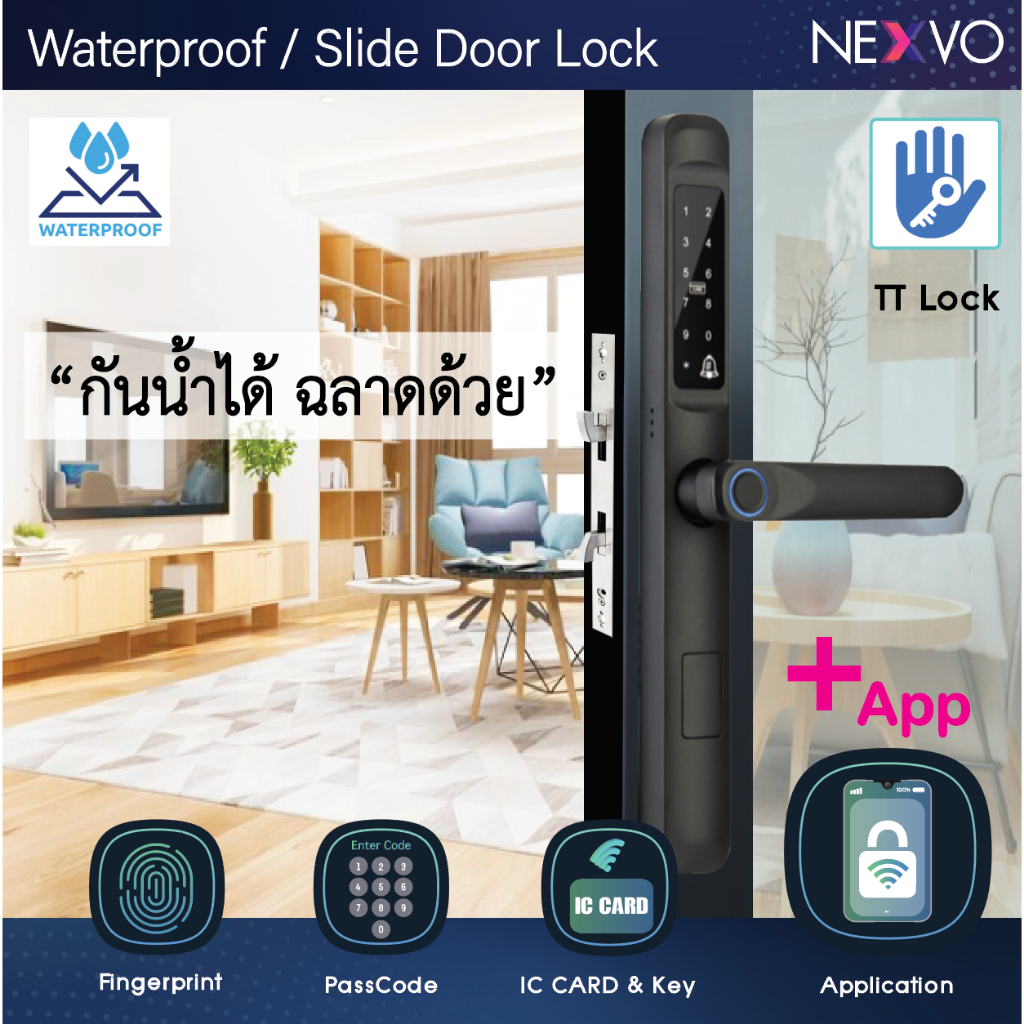 [Digital door lock] - กลอนประตูดิจิตอล สำหรับ ประตู บานเลื่อน/ผลัก กัน ...