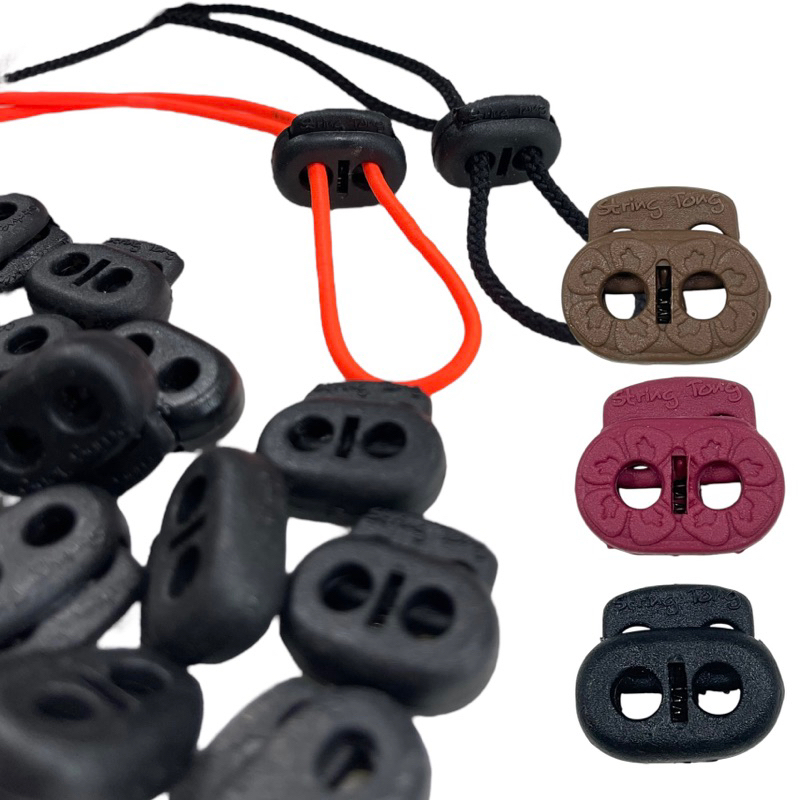 Rope stopper (1 แพ็ค 10/20/40/100ตัว) ตัวล็อคเชือกรูด ตัวล็อคเชือก ...