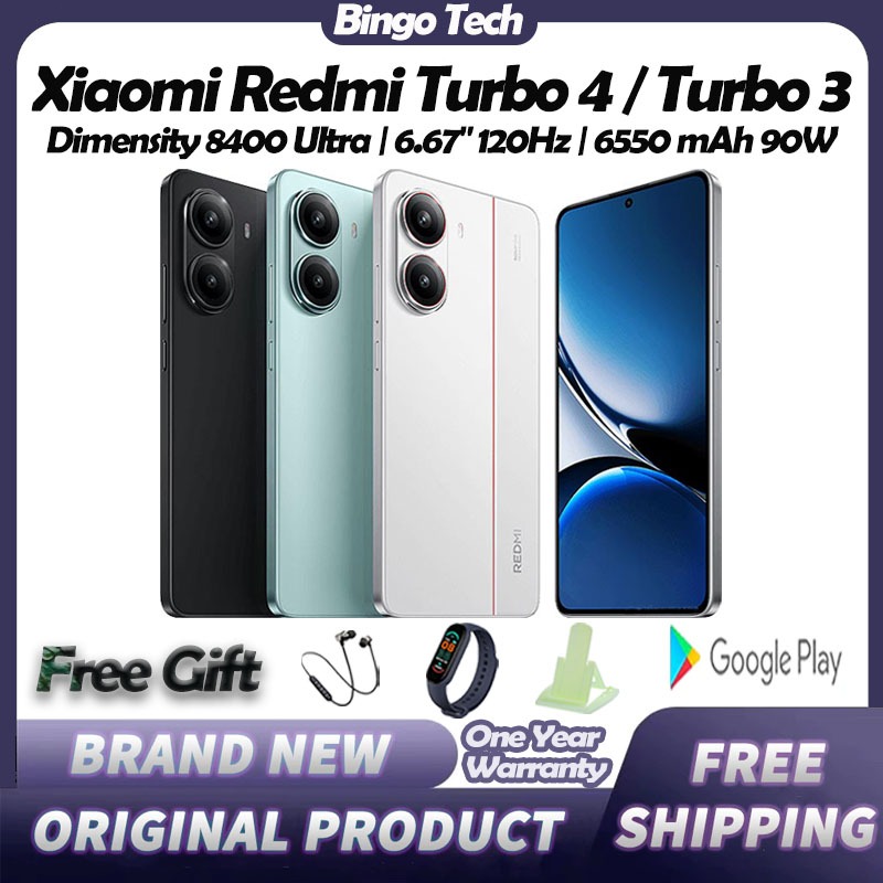 Xiaomi Redmi Turbo 4/3 | Dimensity 8400-Ultra | 6550mAh | 6.67" | 1.5K ...
