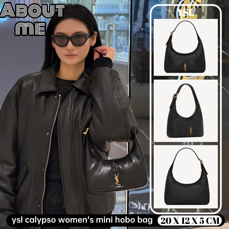 【NEW】YSL calypso women's mini hobo bag กระเป๋าสะพายไหล่ Saint Laurent ...