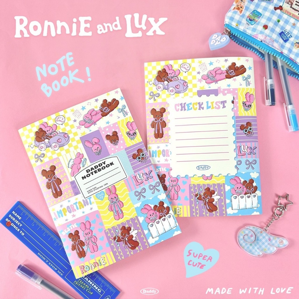 DADDY | Ronnie & Lux Notebook สมุดโน้ต สมุดจดบันทึก สุดน่ารัก | Shopee ...