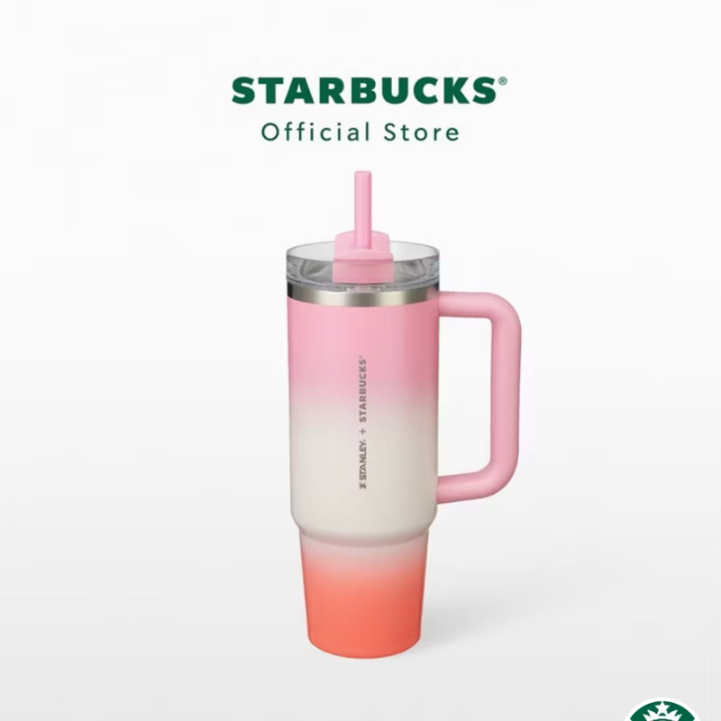 Starbucks Stainless Steel STANLEY Pink Gradient Cold Cup 30oz. ทัมเบลอร ...