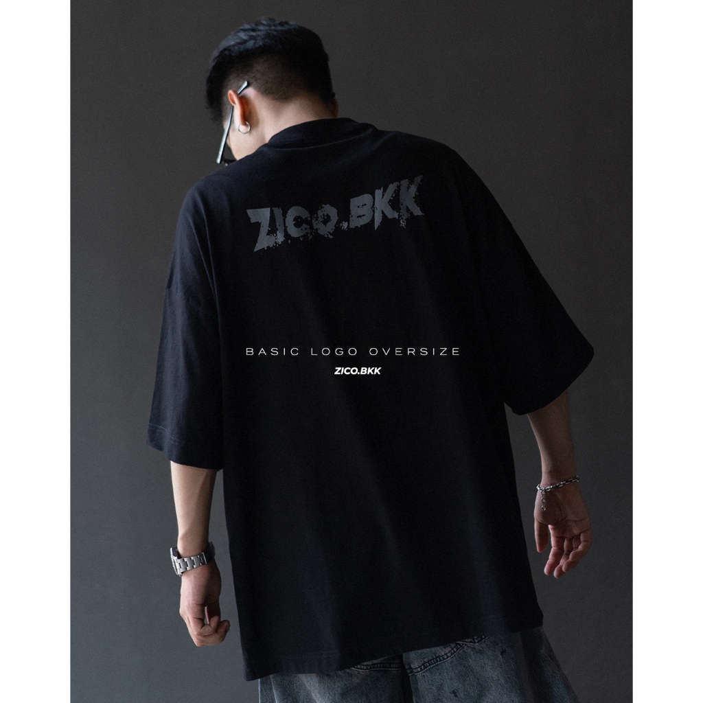 ZICO.BKK Basic Logo Oversize T-Shirts | Shopee Thailand