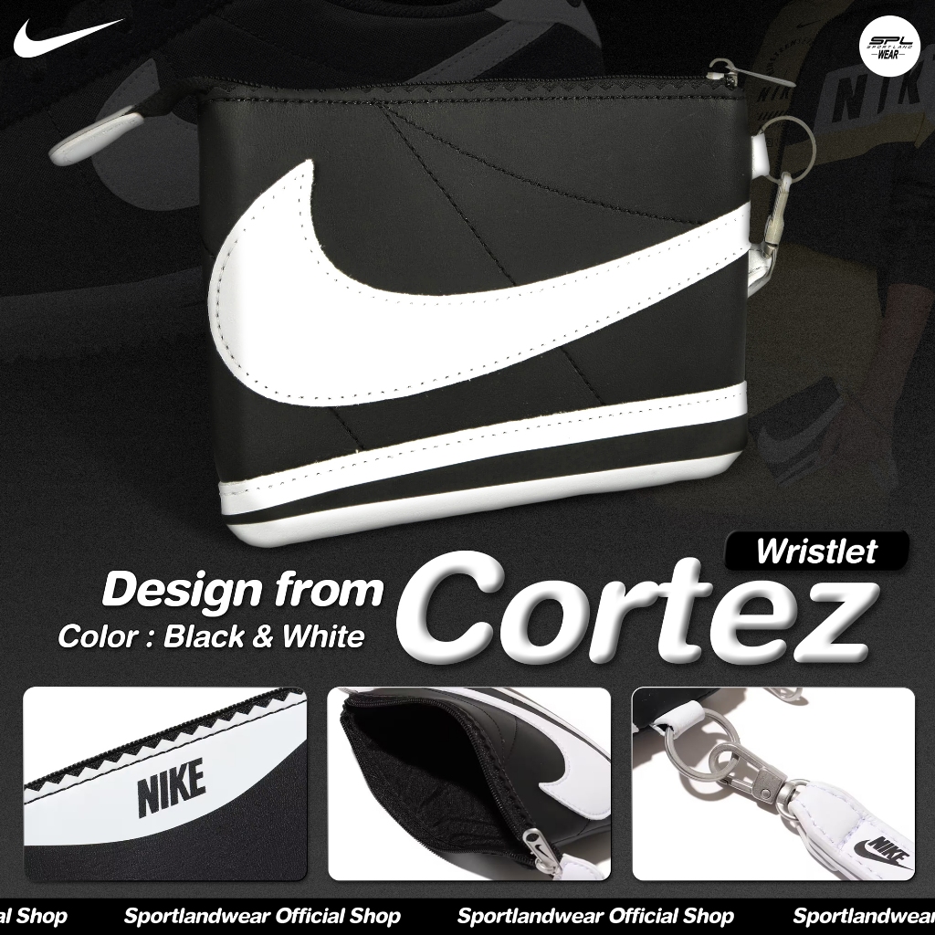 Nike ไนกี้ กระเป๋าคล้องมือ กระเป๋าตัง Wallet Icon Cortez Wristlet N.100 ...