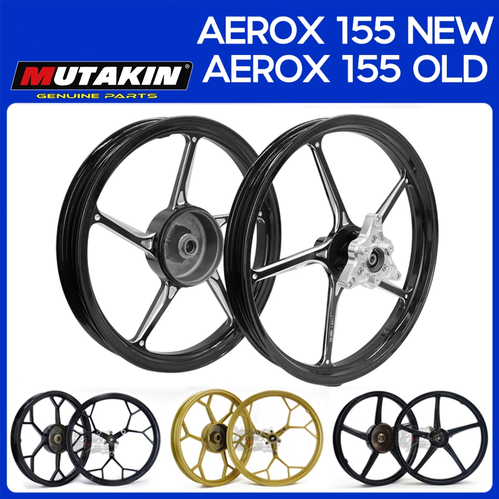 MUTAKIN ลาย ล้อเเม็ก 5ก้านเดิม ล้อแม็กมอเตอร์ไซต์ขอบ YAMAHA AEROX 155 ...