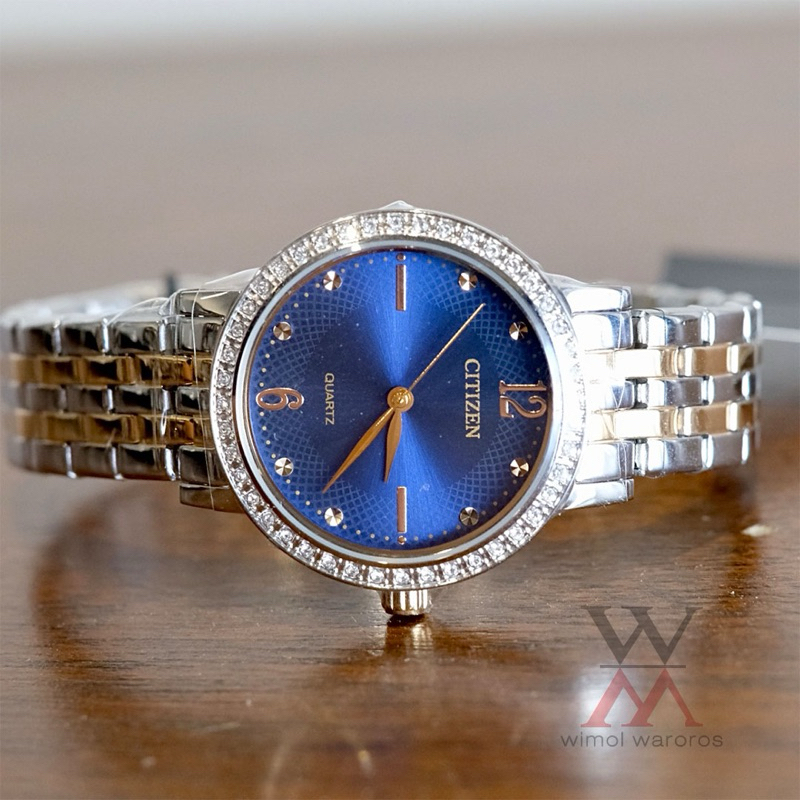นาฬิกา CITIZEN รุ่น EL3106-59L Cal.1032 Quartz WR5BAR-11 - BLUE / Two ...