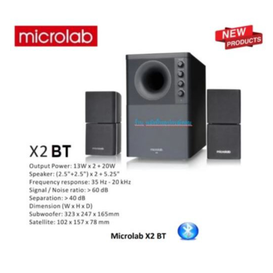 Microlab Newๆๆ ลำโพง X2 Bluetooth Speaker 2.1/เสียงดีสุดๆ ราคาพิเศษ | Shopee Thailand