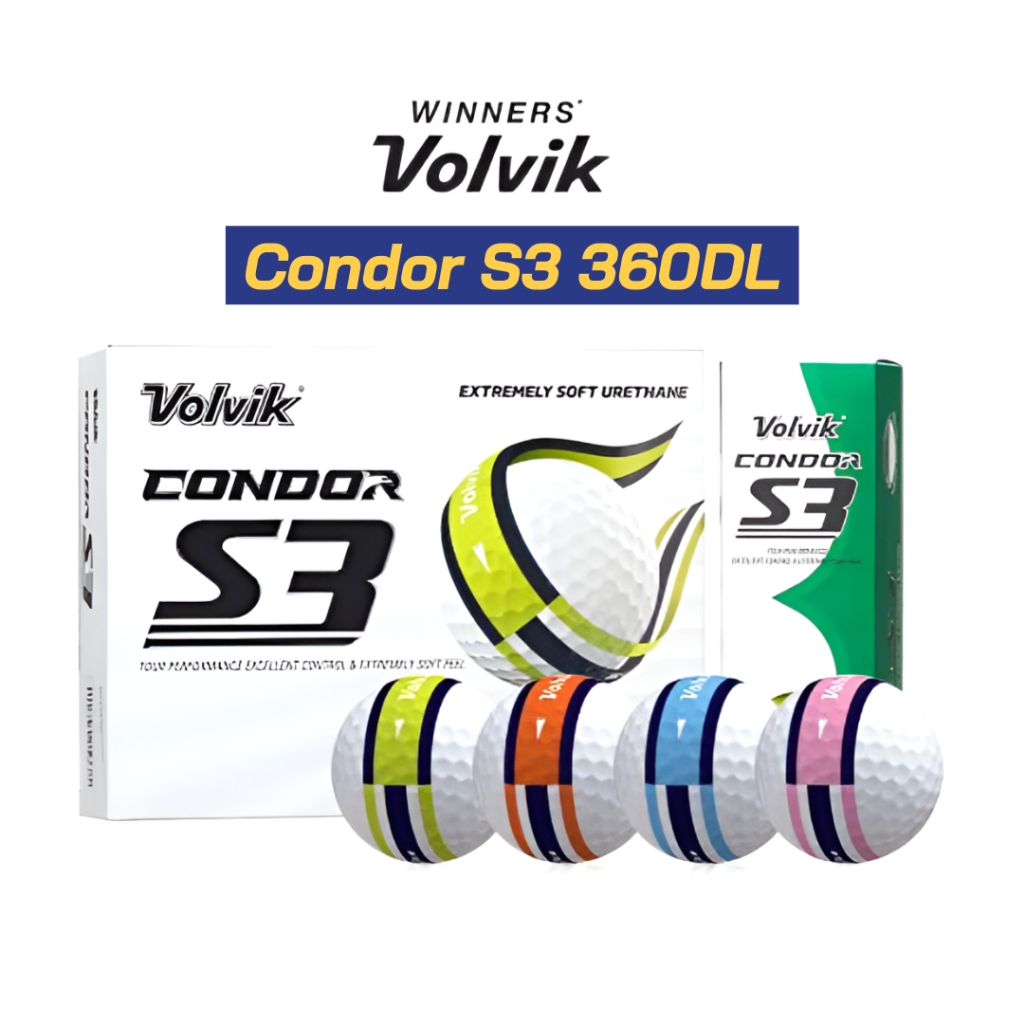 [🚚จัดส่งไว] Volvik Condor S3 360DL Golf Ball[3PC/1Dozen] | Shopee Thailand