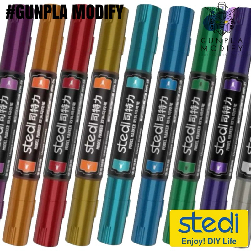 STEDI Double Ended Marker ปากกามาร์คเกอร์ สีเมทัลลิก แบบ 2 หัว | Shopee ...