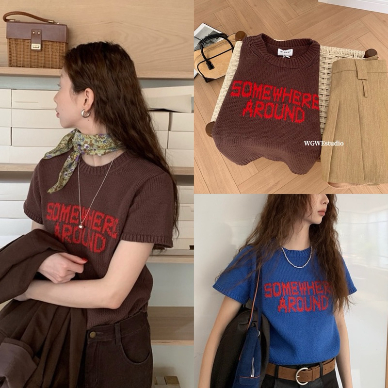 gurls.girl | knit top เสื้อไหมพรมปักลาย | Shopee Thailand