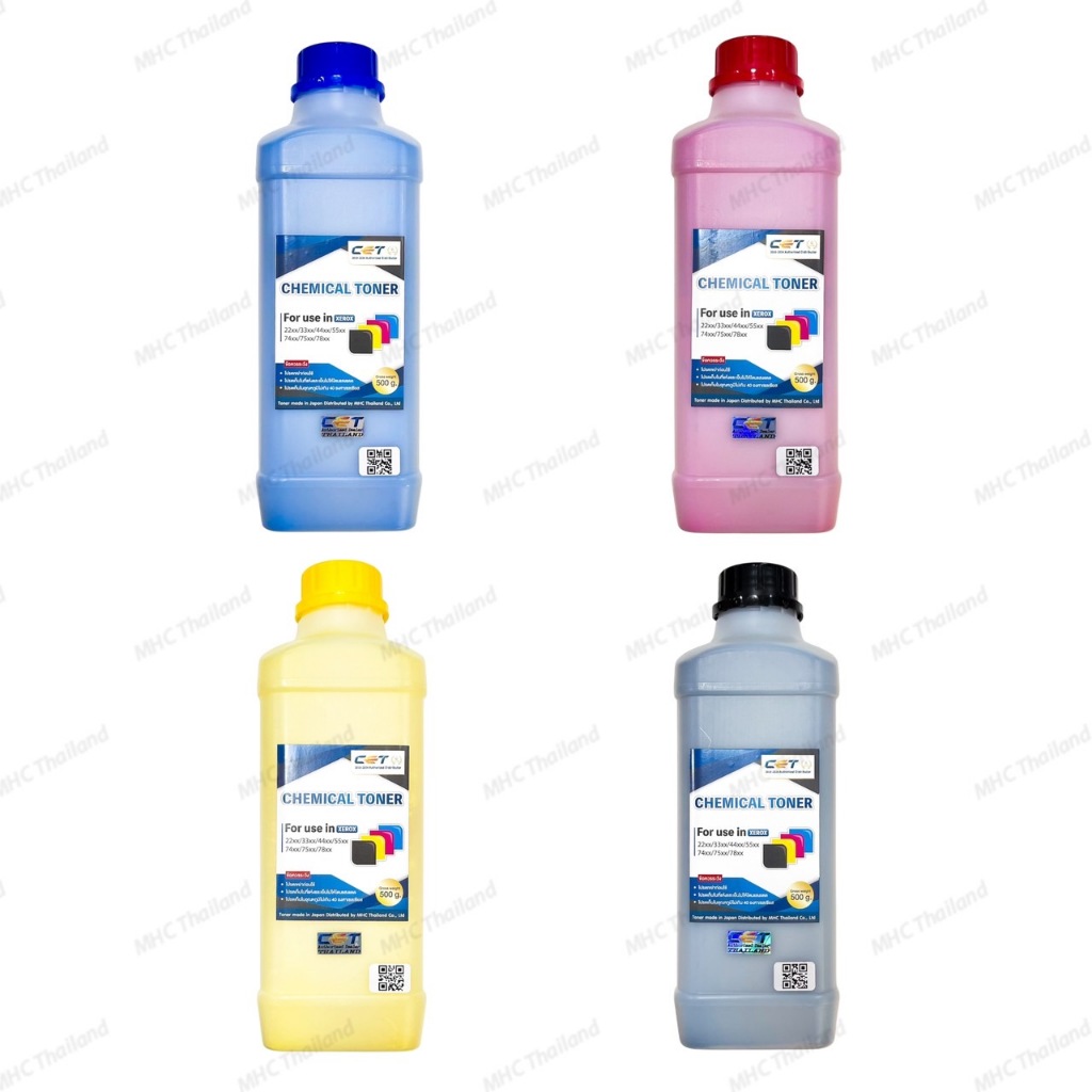 ผงหมึกสี CET CHEMICAL TONER Xerox 500g แบบขวด C2270/2275/3370/3375 ...