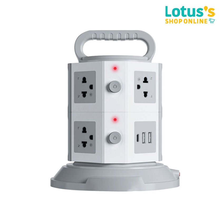 บีแอลแอล ปลั๊กไฟ TOWER 2สวิตซ์ 7ช่อง 3เมตร รุ่น TOWER B82 (สีขาว) BLL PLUG TOWER 2SWITCH 7SOCKET ...