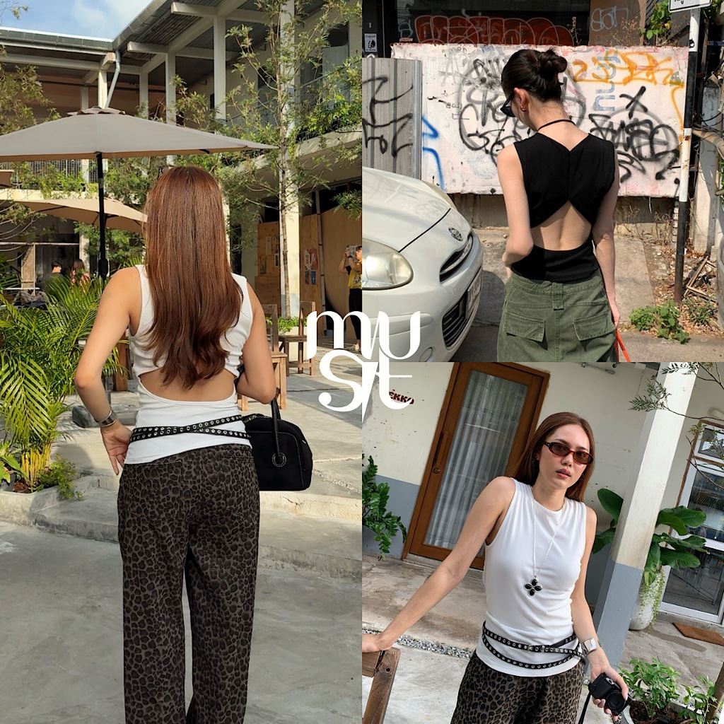 (พร้อมส่ง) BARE BACK เสื้อร่องเว้าหลัง TP062 | Shopee Thailand