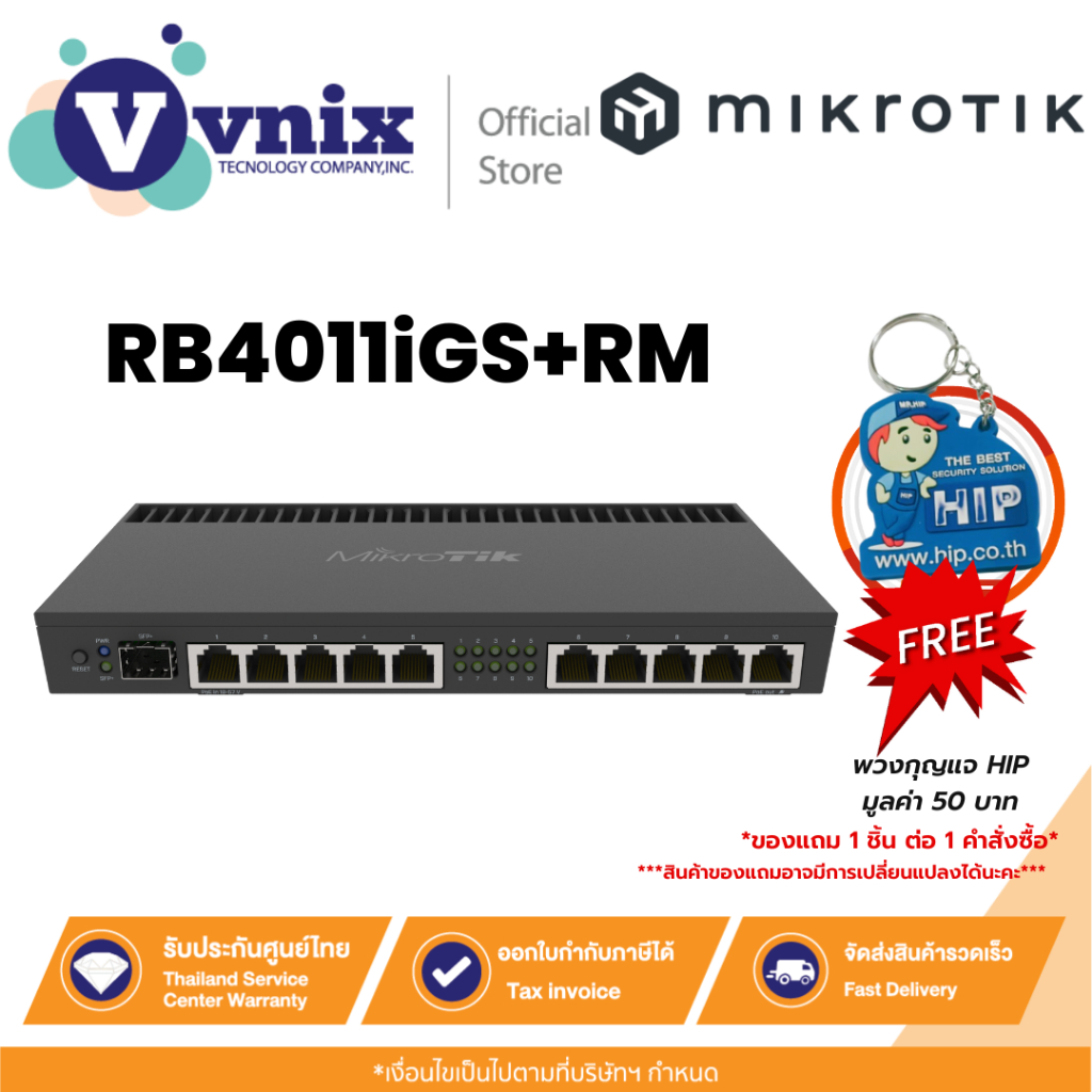 Mikrotik RB4011iGS+RM เราเตอร์บอร์ด พร้อมด้วย CPU Annapurna Alpine ...