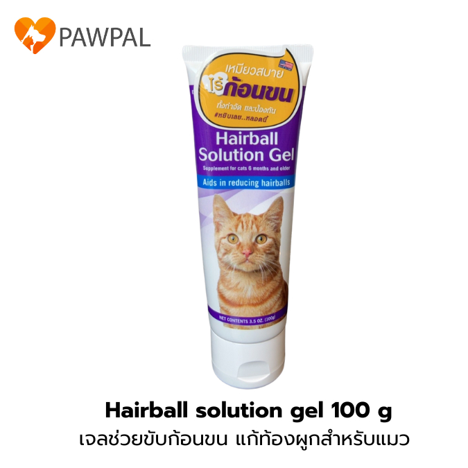 Hairball Solution Gel 100 g🔥Exp.4/2027 เจลช่วยขับ และป้องกันก้อนขน แก้ ...