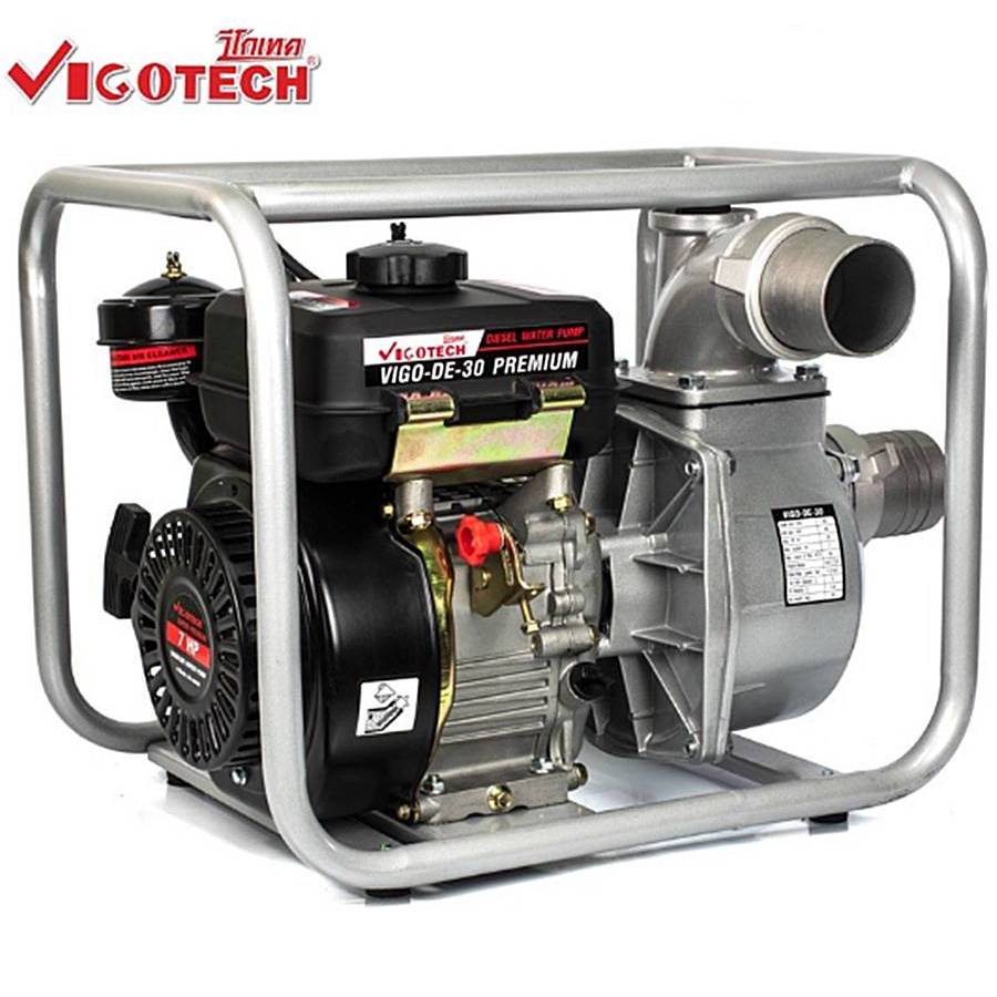 เครื่องยนต์สูบน้ำดีเซล ขนาด 3 นิ้ว ขนาด 7HP ยี่ห้อVIGOTECH รุ่น VIGO-DE30-PREMIUM (กุญแจสตาร์ท ...