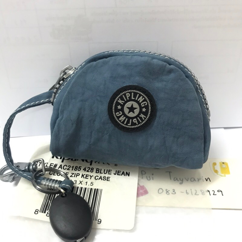 ของใหม่ ของแท้ งานสะสม Kipling Close Zip KeyCase สี Blue Jean | Shopee ...