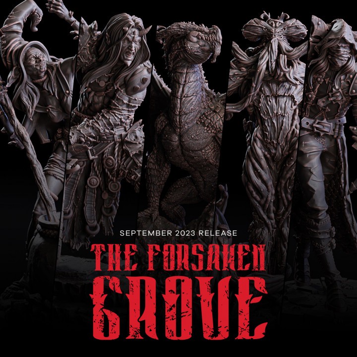 DnD Miniature I The Forsaken Grove Iโมเดลบอร์ดเกม (งานเรซิ่นยังไม่ลงสี ...