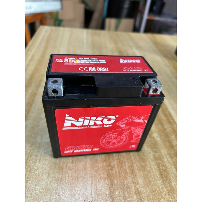 แบตเตอรี่NIKO 12V 7Ah สำหรับรถมอเตอร์ไซต์ CLIK125I PCX LEAD CBR ...