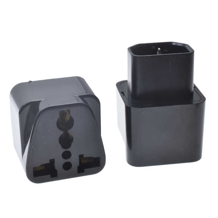 Universal to C14 3 Pins Plug Adapter 10A 250V UK EU US to IEC60320 Male ...