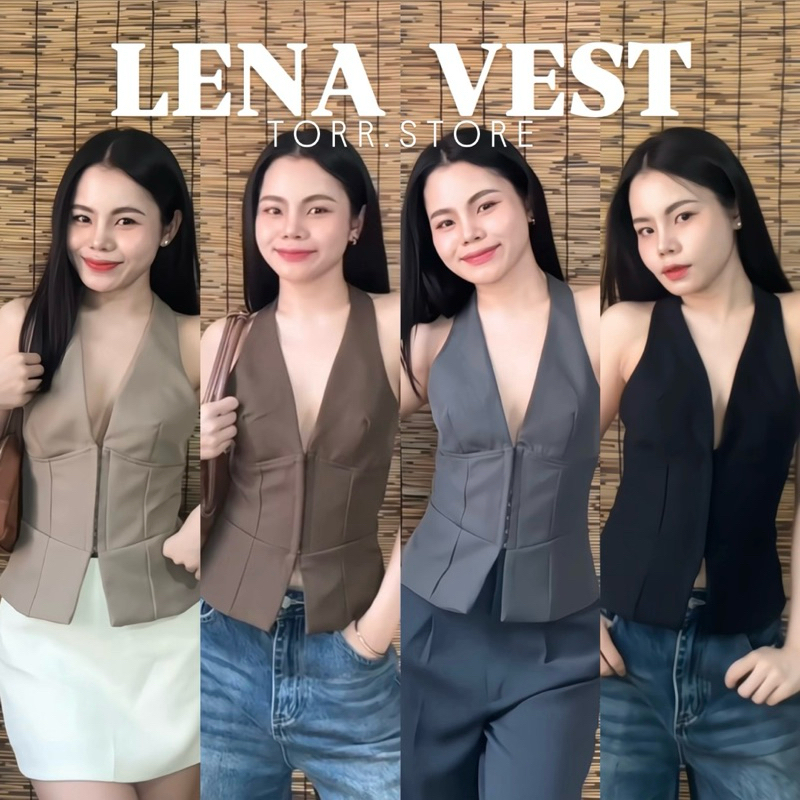 TORR.STORE🌷 Lena Vest | เสื้อกั๊กคล้องคอ โชว์หลัง ติดตะขอด้านหน้า ผ้า ...