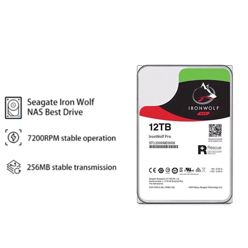 Seagate ironwolf pro (ST12000NE0008）12TB HDD 7200 RPM 256MB Cache SATA ...