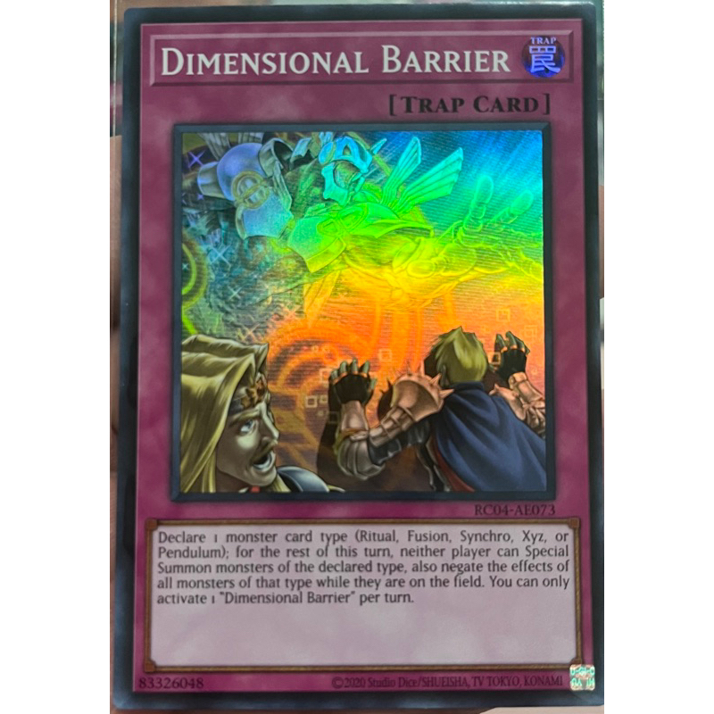 Yugioh Asia-Eng [RC04-AE073] Dimensional Barrier (Super Rare) การ์ดเกมยูกิแท้ถูกลิขสิทธิ์ ...