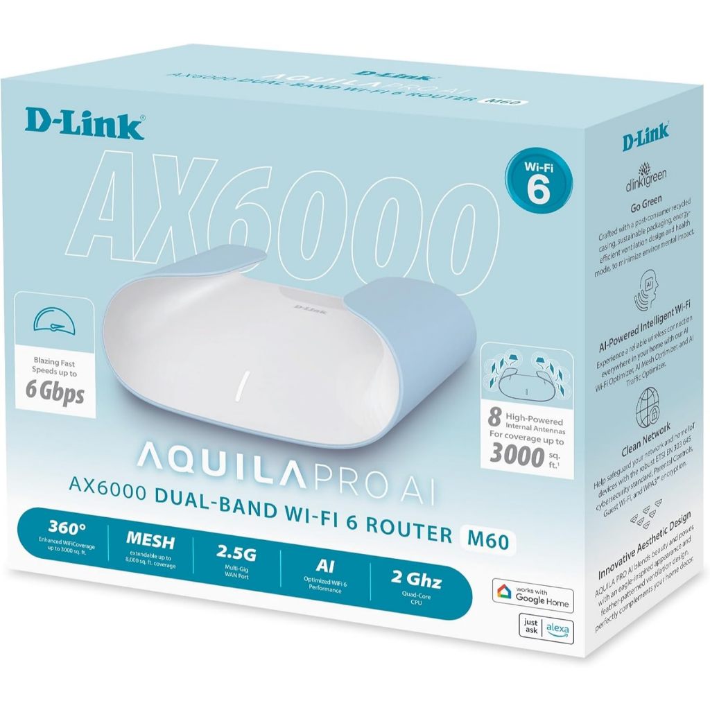 D-Link (M60) AX6000 Wi-Fi 6 Smart Mesh Router | Shopee Thailand
