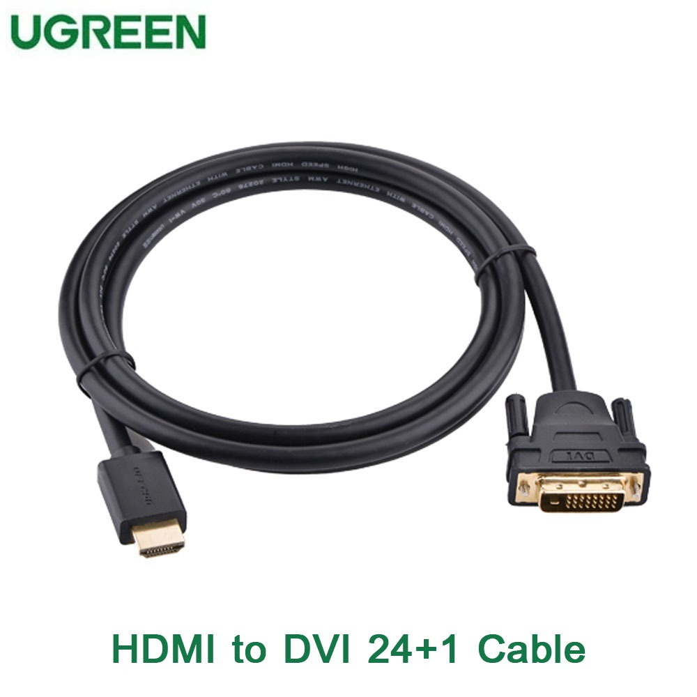 UGREEN HDMI to DVI 24+1 Cable or DVI 24+1 to HDMI Cable 1.5m | Shopee Thailand
