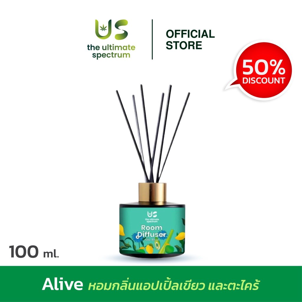 [ ลด 50% ] ก้านไม้หอมปรับอากาศ Room Diffuser กลิ่น Alive 100ml. - ใช้ ...