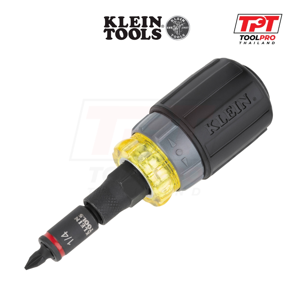 Klein Tools ไขควง KNECT 7-in-1 Ratcheting Impact-Rated Stubby ...
