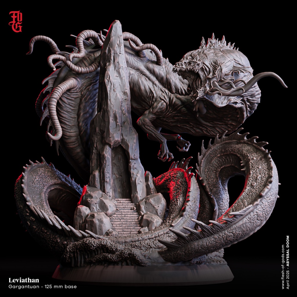 DnD Monster I Leviathan Iโมเดลบอร์ดเกม (งานเรซิ่นยังไม่ลงสี) ฐาน 5 นิ้ว ...