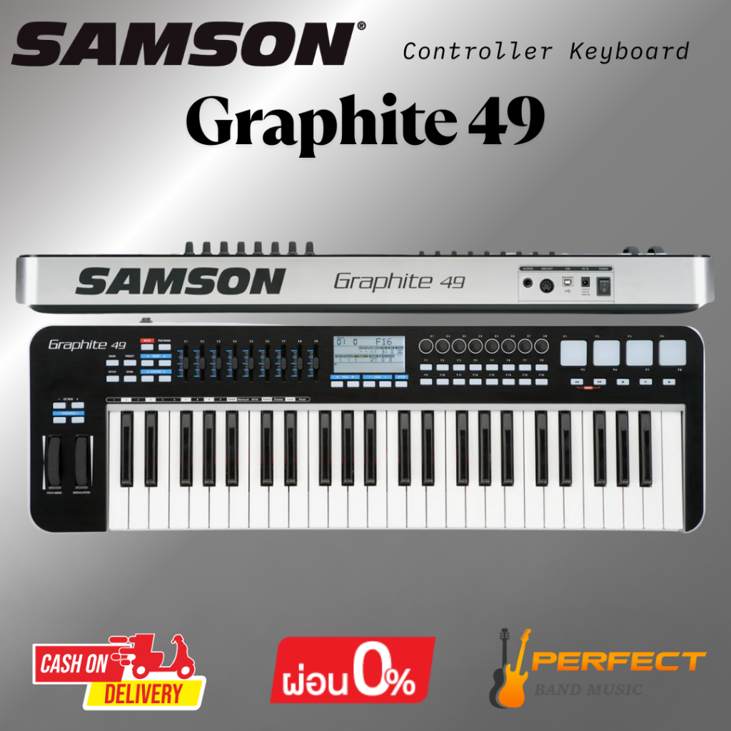 คีย์บอร์ด SAMSON Graphite 49 Controller Keyboard [ผ่อน 0% 10เดือน] | Shopee Thailand