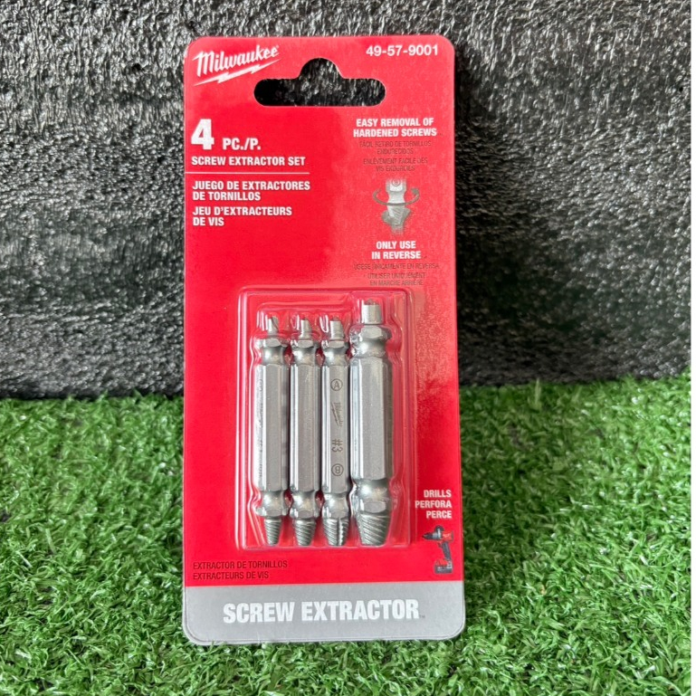 Milwaukee 49-57-9001 M2 เหล็กสกรู Extractor ชุด 4PC เจาะเปิดช่างไม้ ...